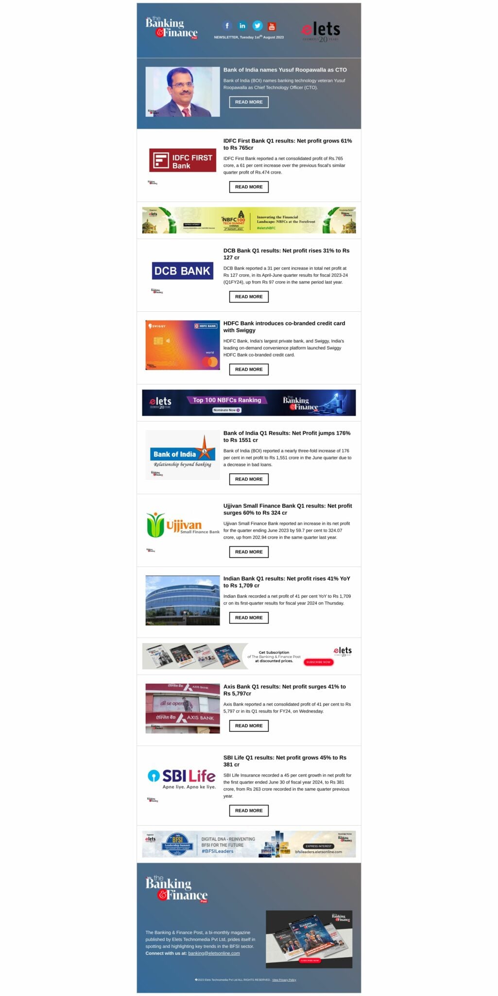 Newsletters Archive - Elets BFSI